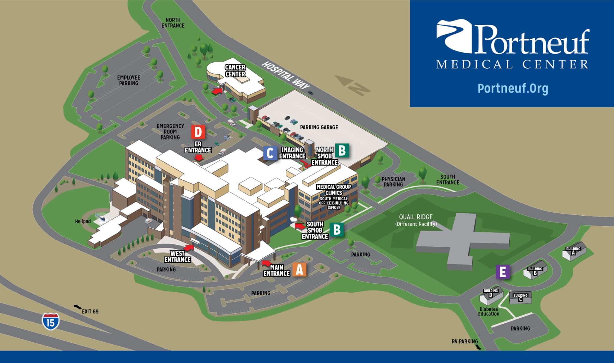 Getting to Portneuf and Parking - Portneuf Medical Center